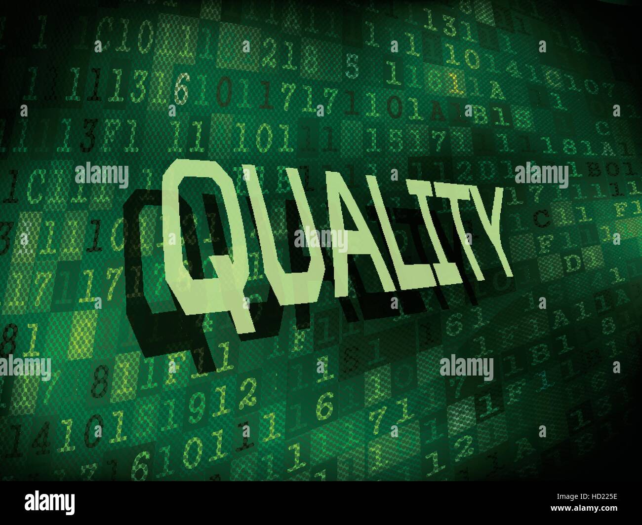 quality word isolated on internet digital background Stock Vector Image ...