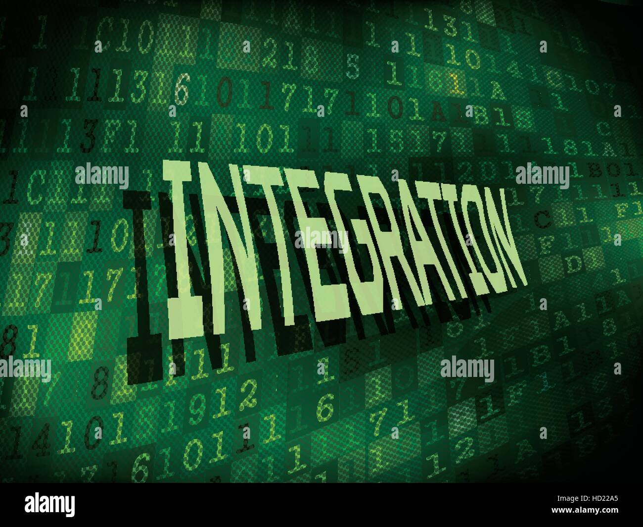 integration word isolated on internet digital background Stock Vector ...