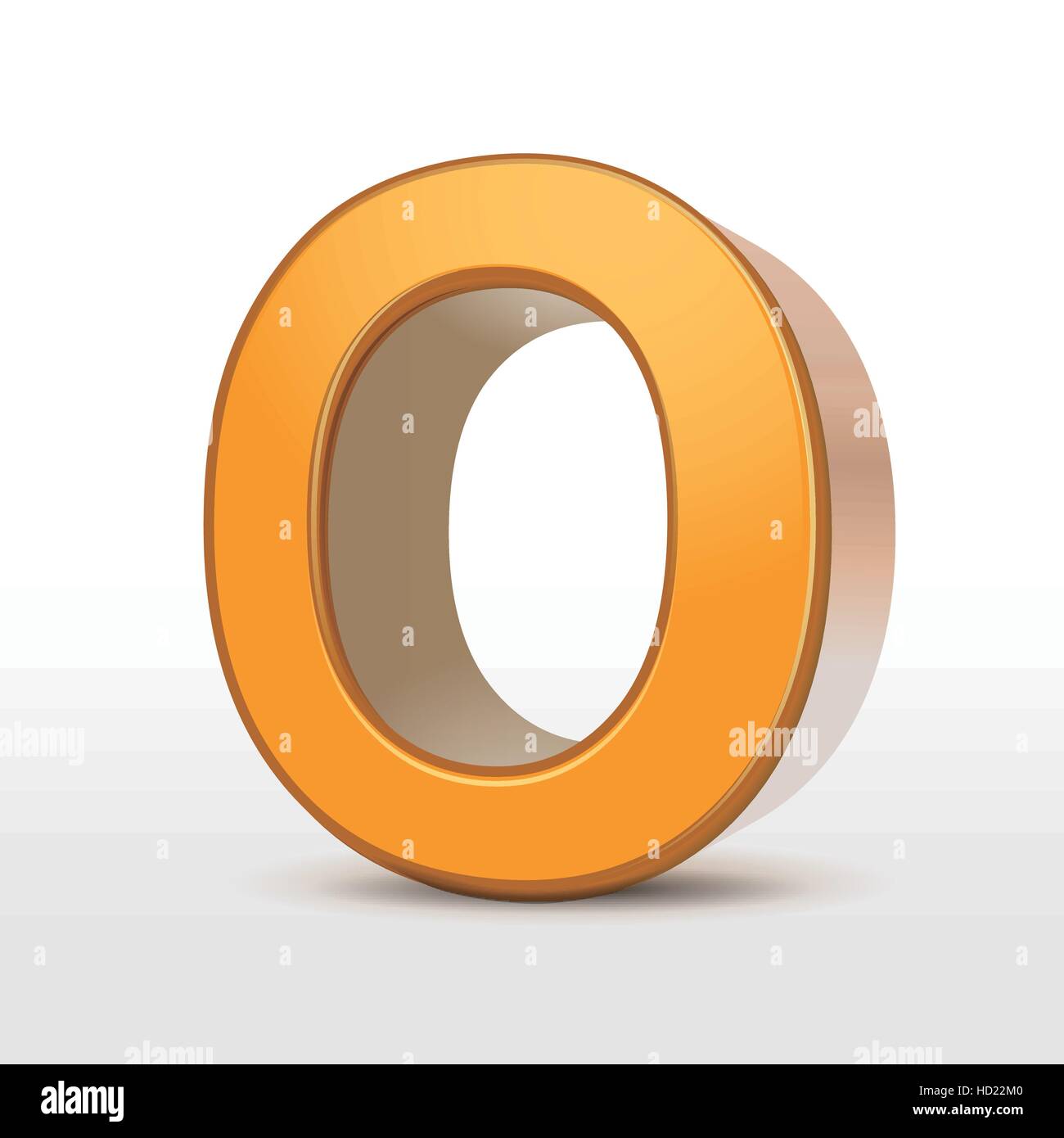 golden 3d alphabet O isolated on white Stock Vector Image & Art - Alamy