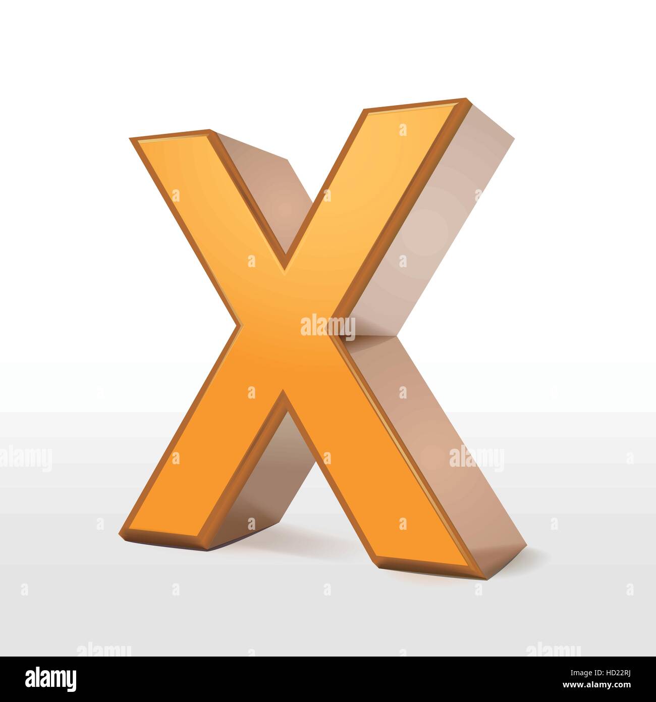 golden 3d alphabet X isolated on white Stock Vector Image & Art - Alamy