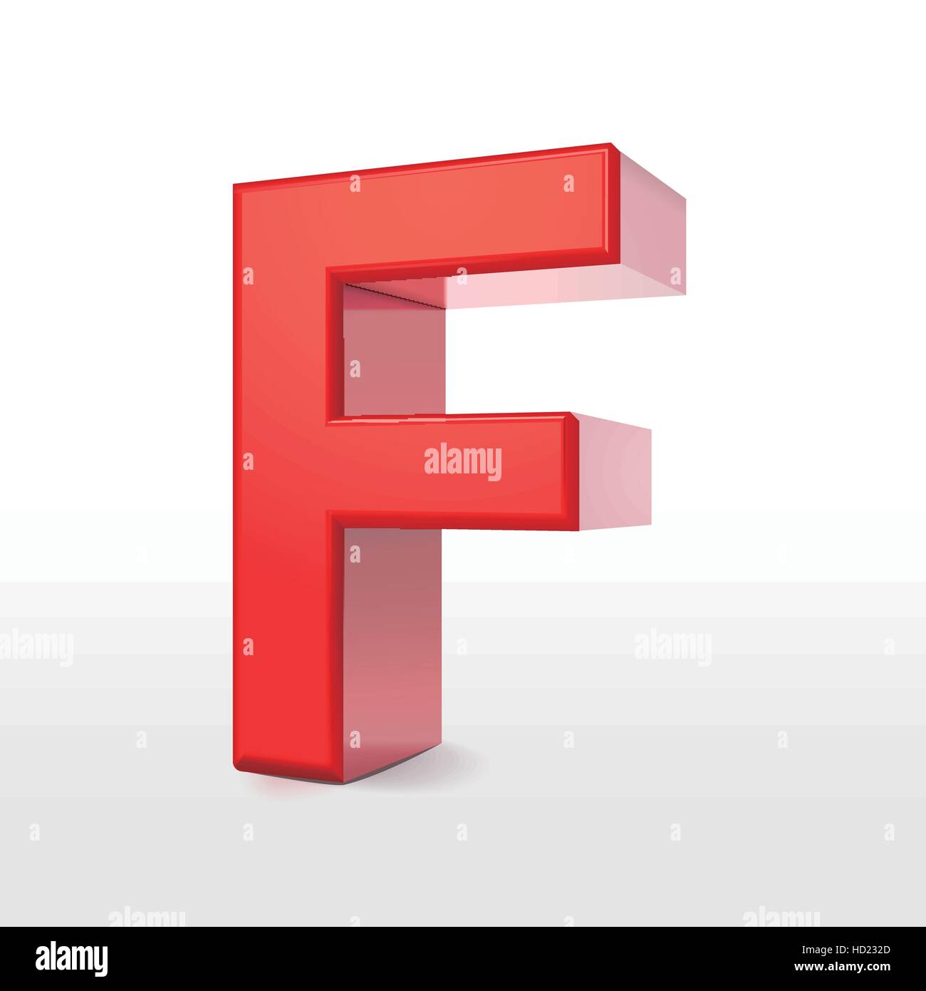 3d red letter F isolated on white background Stock Vector Image & Art ...