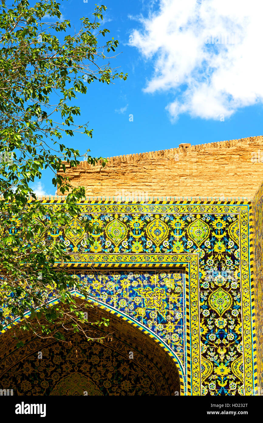 blur in iran the old decorative flower tiles from antique mosque like ...