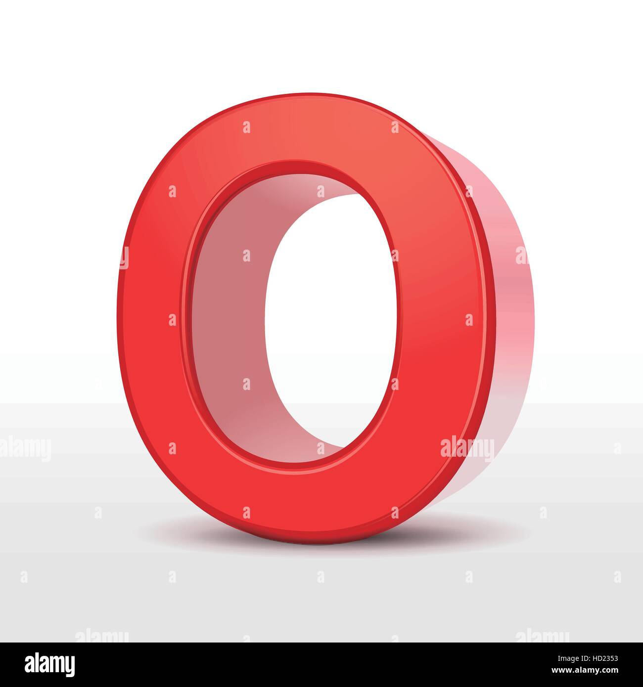 3d red letter O isolated on white background Stock Vector Image & Art ...
