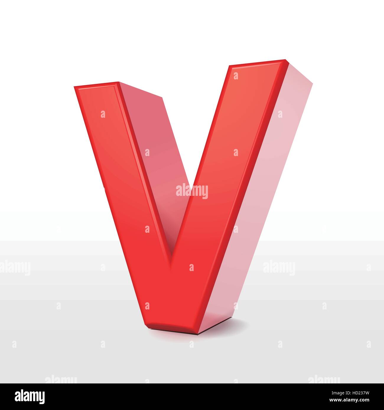 3d red letter V isolated on white background Stock Vector Image & Art ...