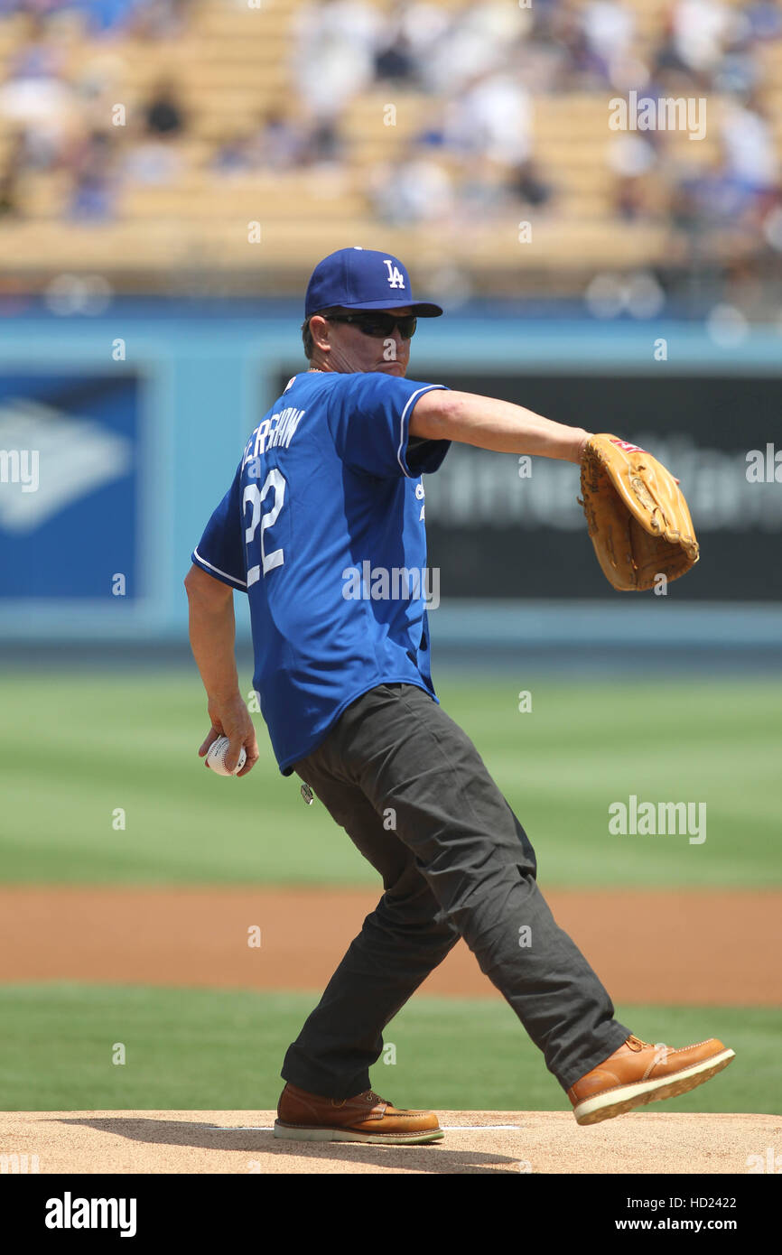 Saturday August 27, 2016; Robert Patrick throws out the 1st pitch at ...