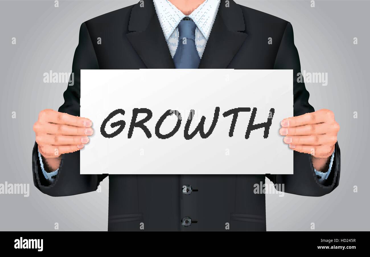 Businessman holding analyzing investment Stock Vector Images - Alamy