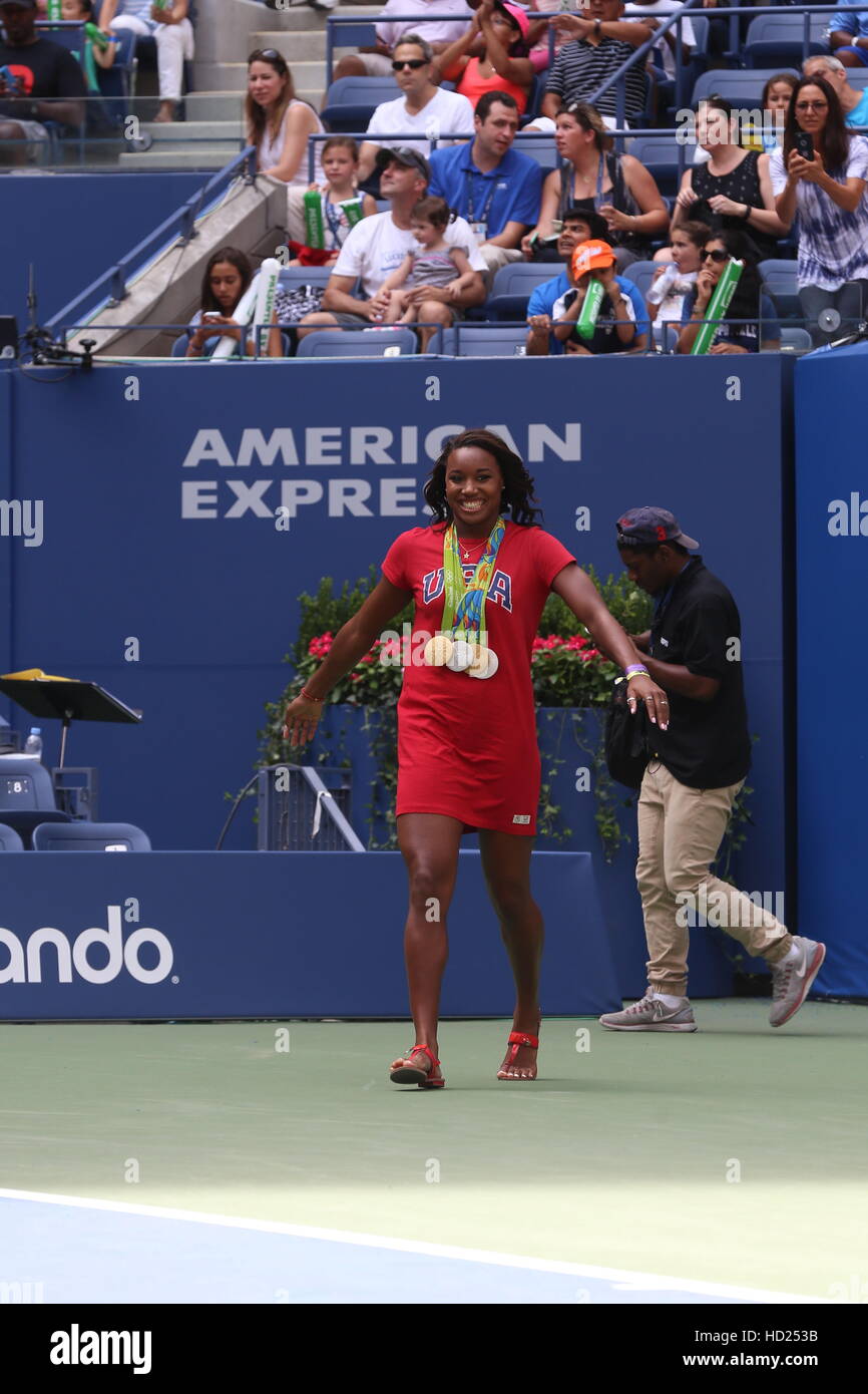 Simone Manuel attending the 2016 Arthur Ashe Kids' Day held at the USTA ...