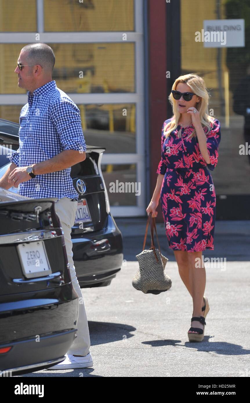 Reese Witherspoon attending church with her family in Brentwood ...