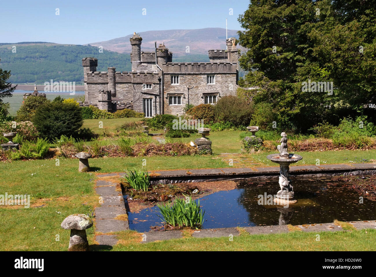 Glandyfi Castle,Machynlleth,Powys,Wales,UK, a mock castle built in 1820 ...