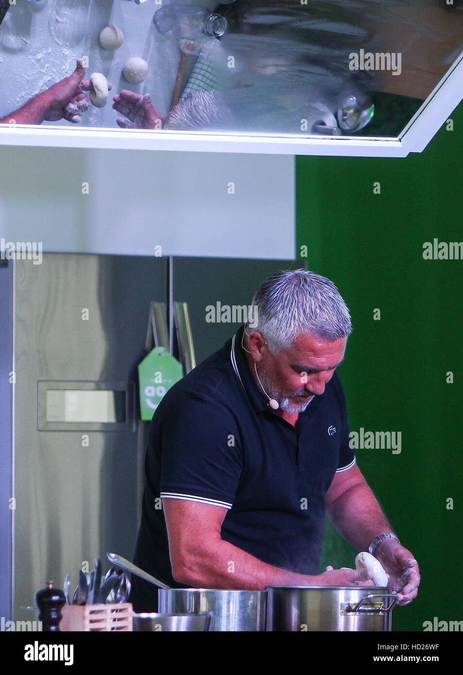 Paul Hollywood presents a baking demonstration at the BBC Good Food ...