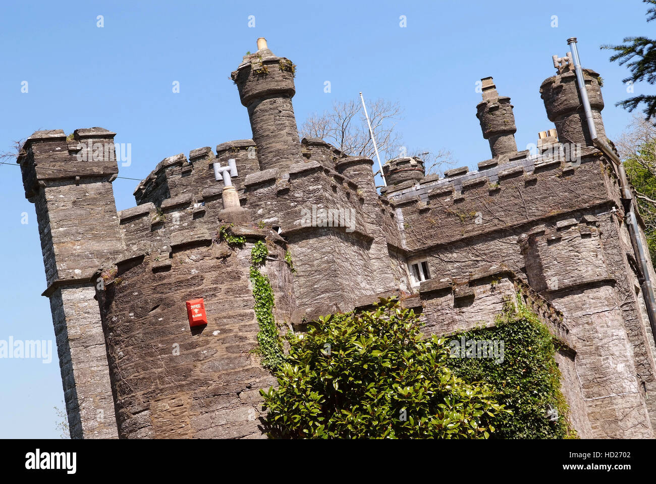 Glandyfi Castle,Machynlleth,Powys,Wales,UK, a mock castle built in 1820 ...