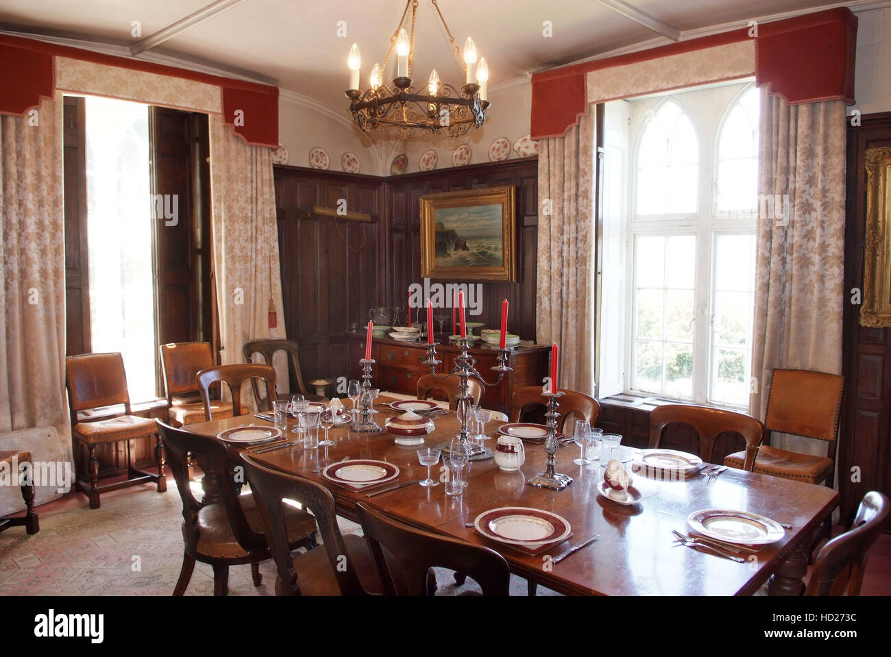 Glandyfi Castle,Machynlleth,Powys,Wales,UK, a mock castle built in 1820 ...