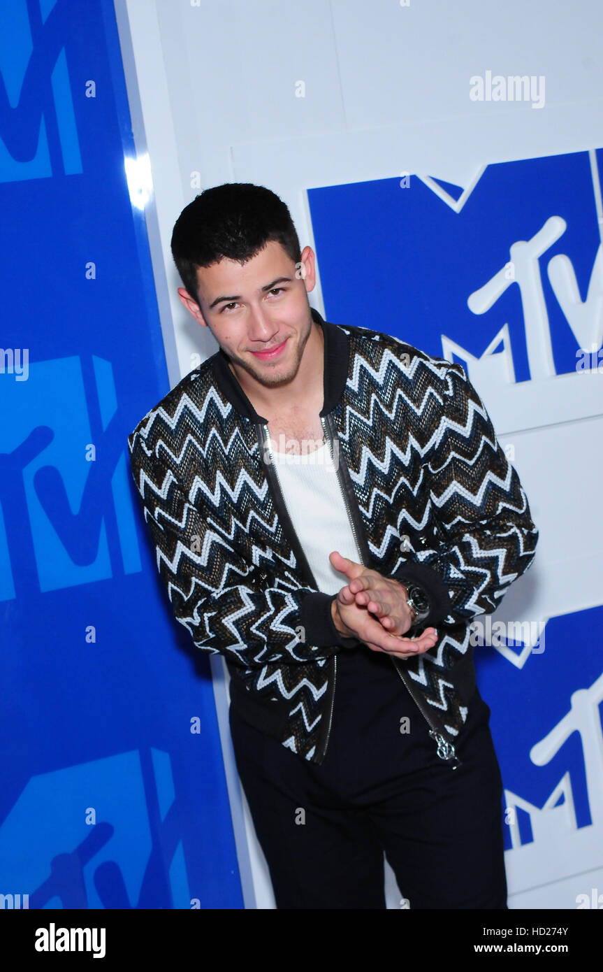 Nick Jonas attending the MTV Video Music Awards 2016 at the Madison ...