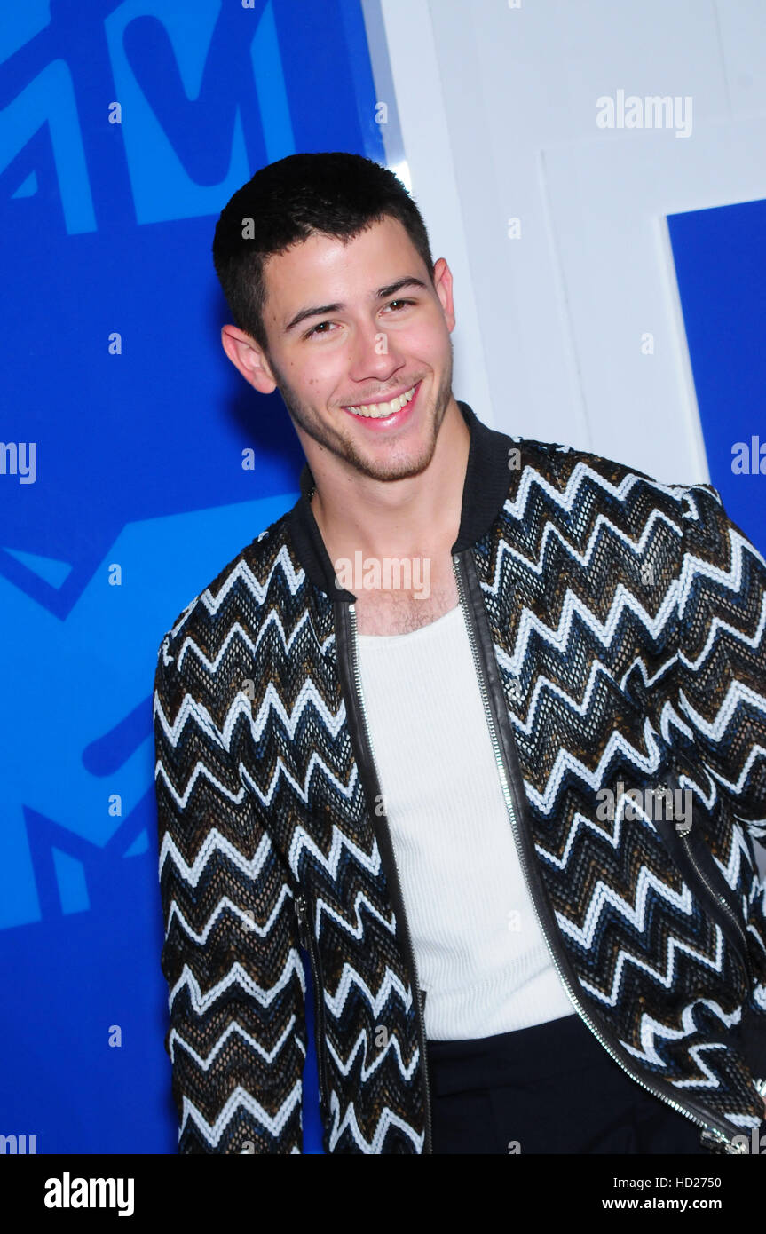 Nick Jonas attending the MTV Video Music Awards 2016 at the Madison ...