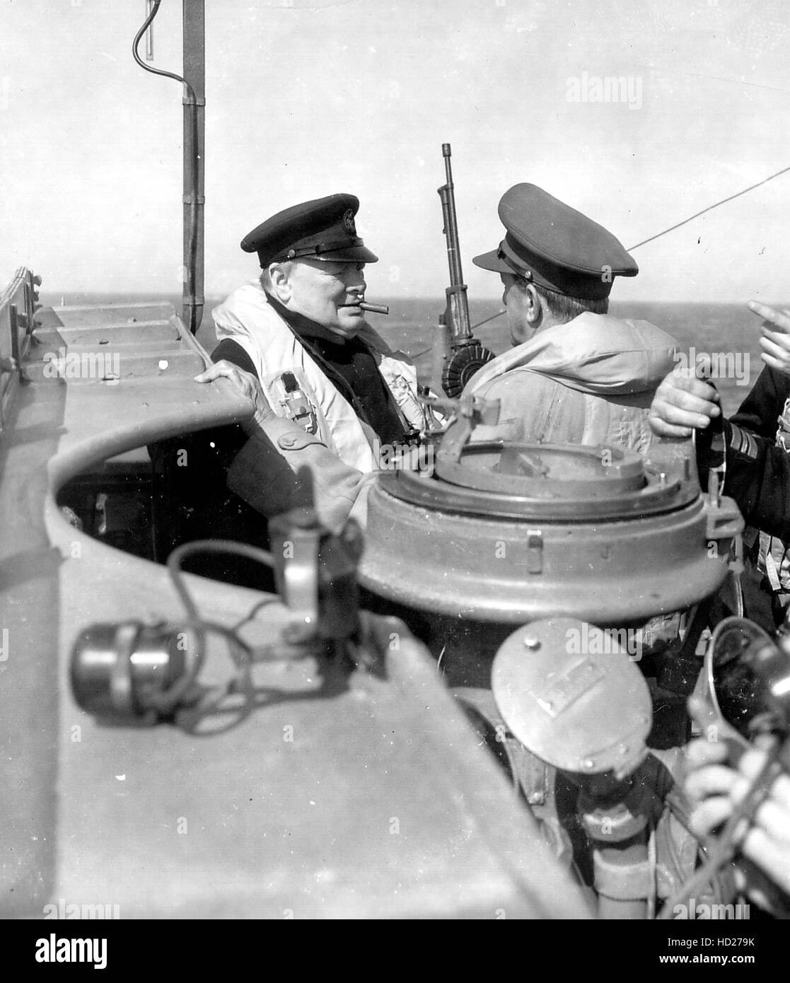 Courseulles-sur-Mer, France, June 12, 1944. Winston Churchill, Prime ...