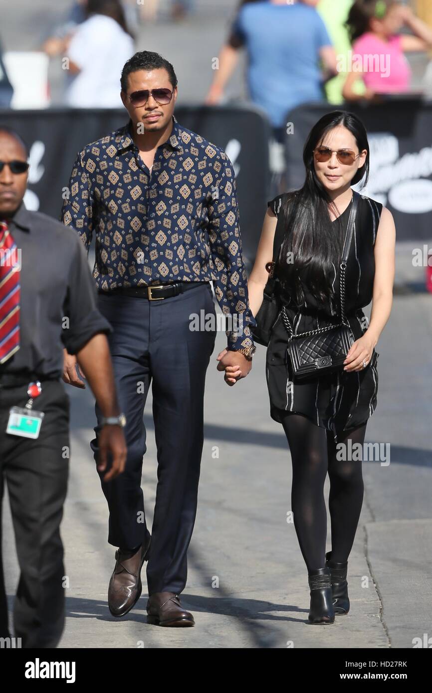 Terrence Howard seen arriving at the ABC studios with for Jimmy Kimmel ...