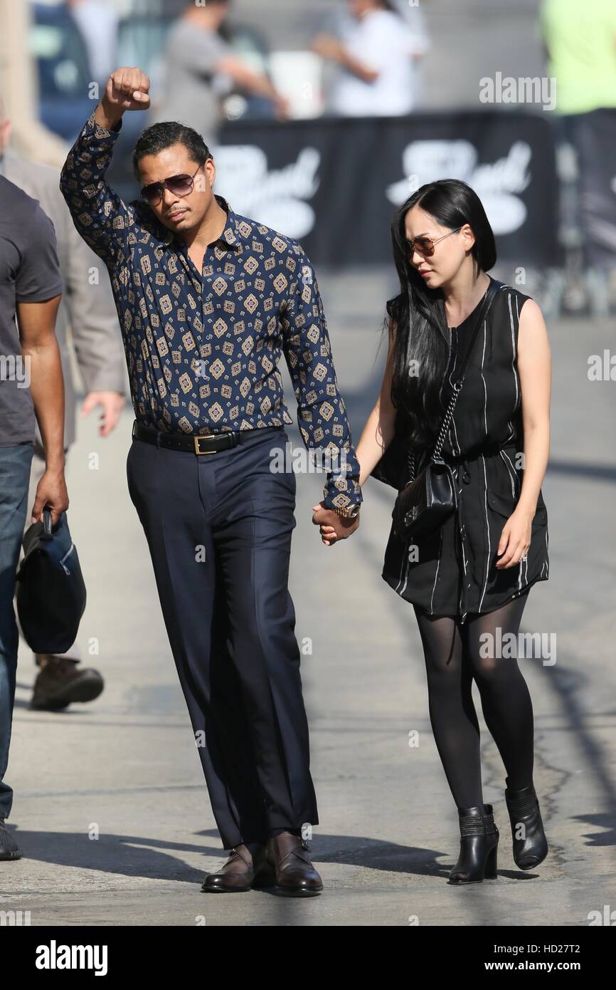 Terrence Howard seen arriving at the ABC studios with for Jimmy Kimmel ...