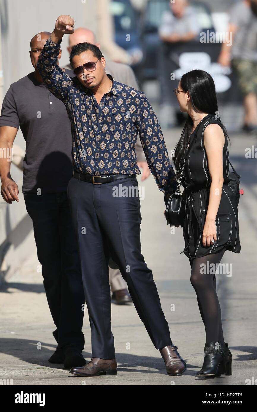 Terrence Howard seen arriving at the ABC studios with for Jimmy Kimmel ...