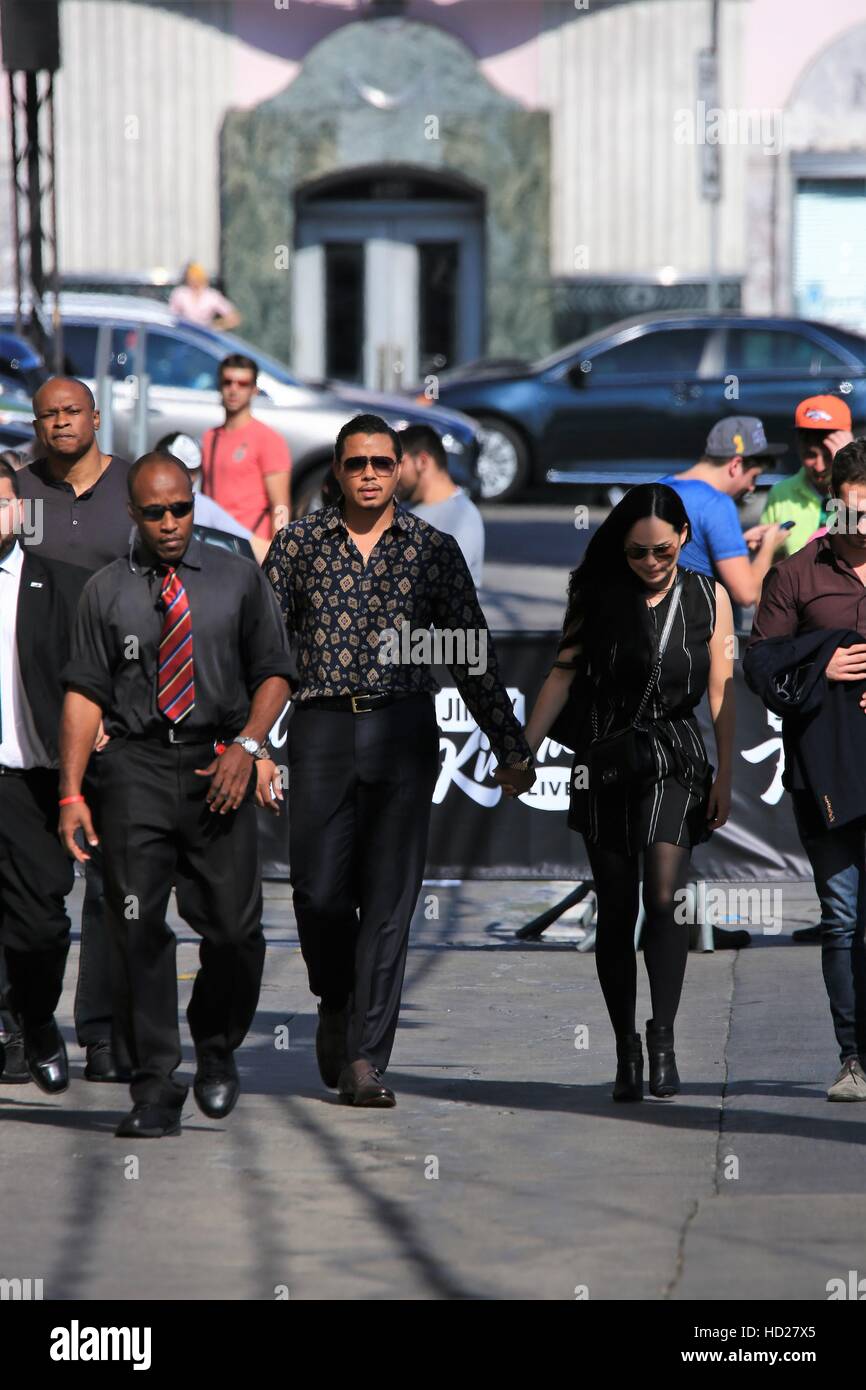 Terrence Howard seen arriving at the ABC studios with for Jimmy Kimmel ...
