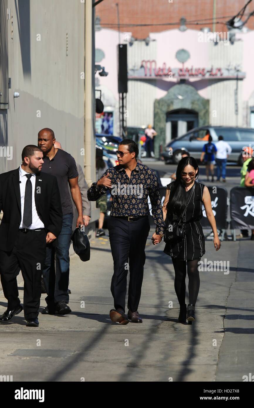 Terrence Howard seen arriving at the ABC studios with for Jimmy Kimmel ...