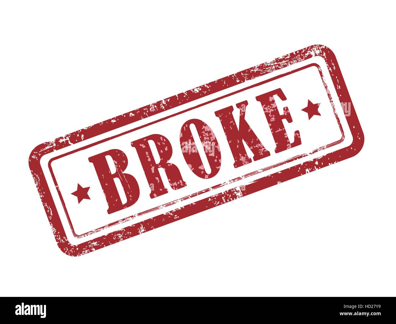 stamp broke in red over white background Stock Vector Image & Art - Alamy
