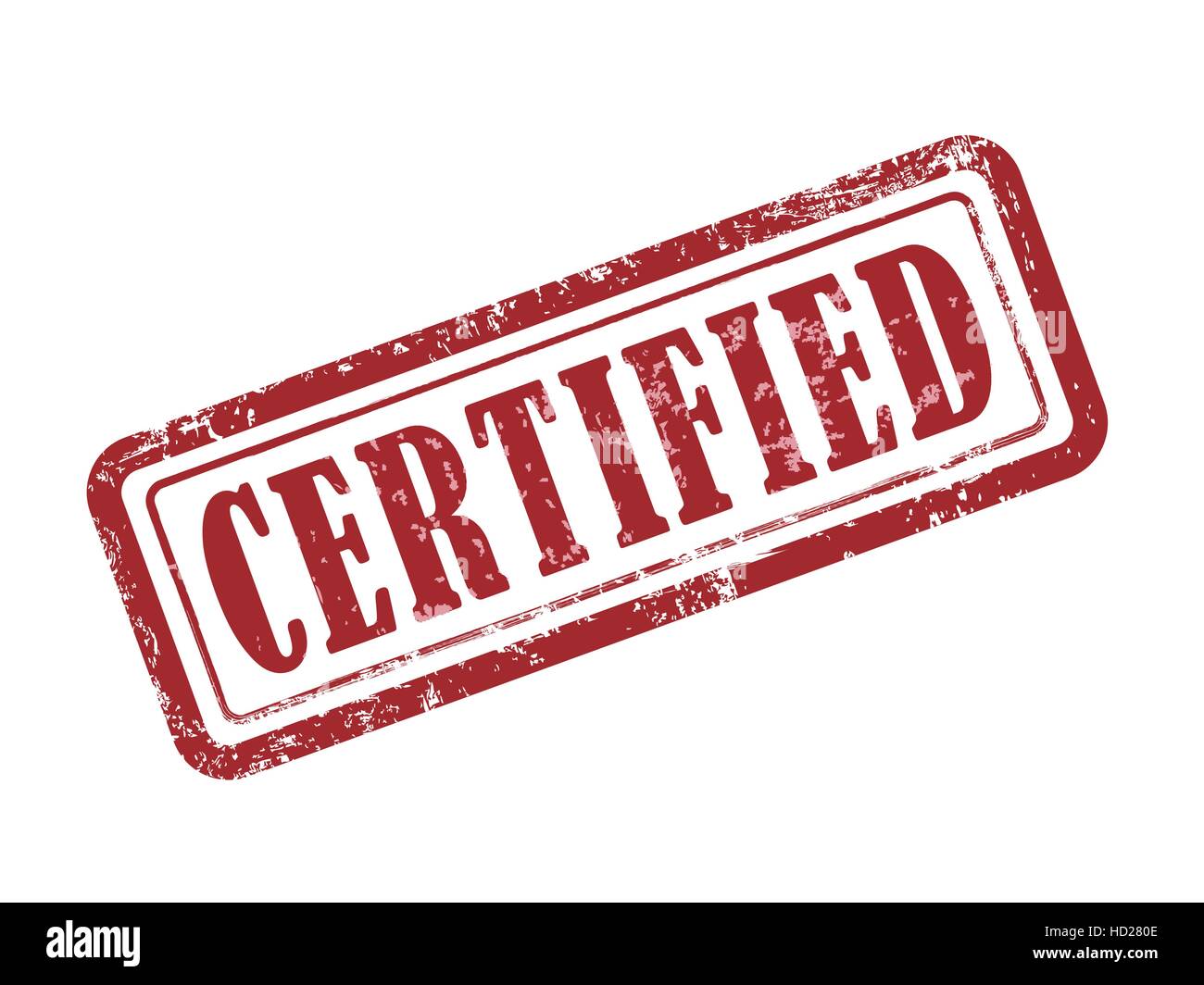 stamp certified in red over white background Stock Vector Image & Art ...
