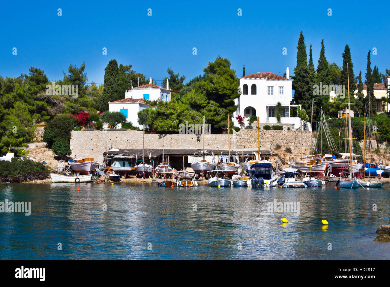 Spetses old port hi-res stock photography and images - Alamy