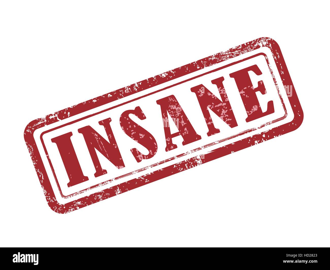 stamp insane in red over white background Stock Vector Image & Art - Alamy