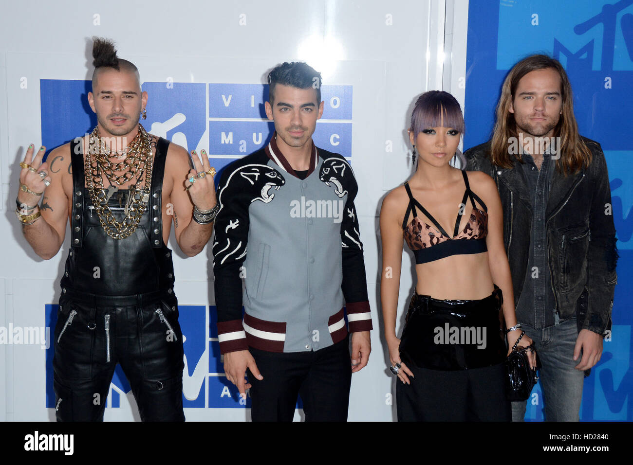 DNCE (Cole Whittle, Joe Jonas, JinJoo Lee and Jack Lawless) attending ...