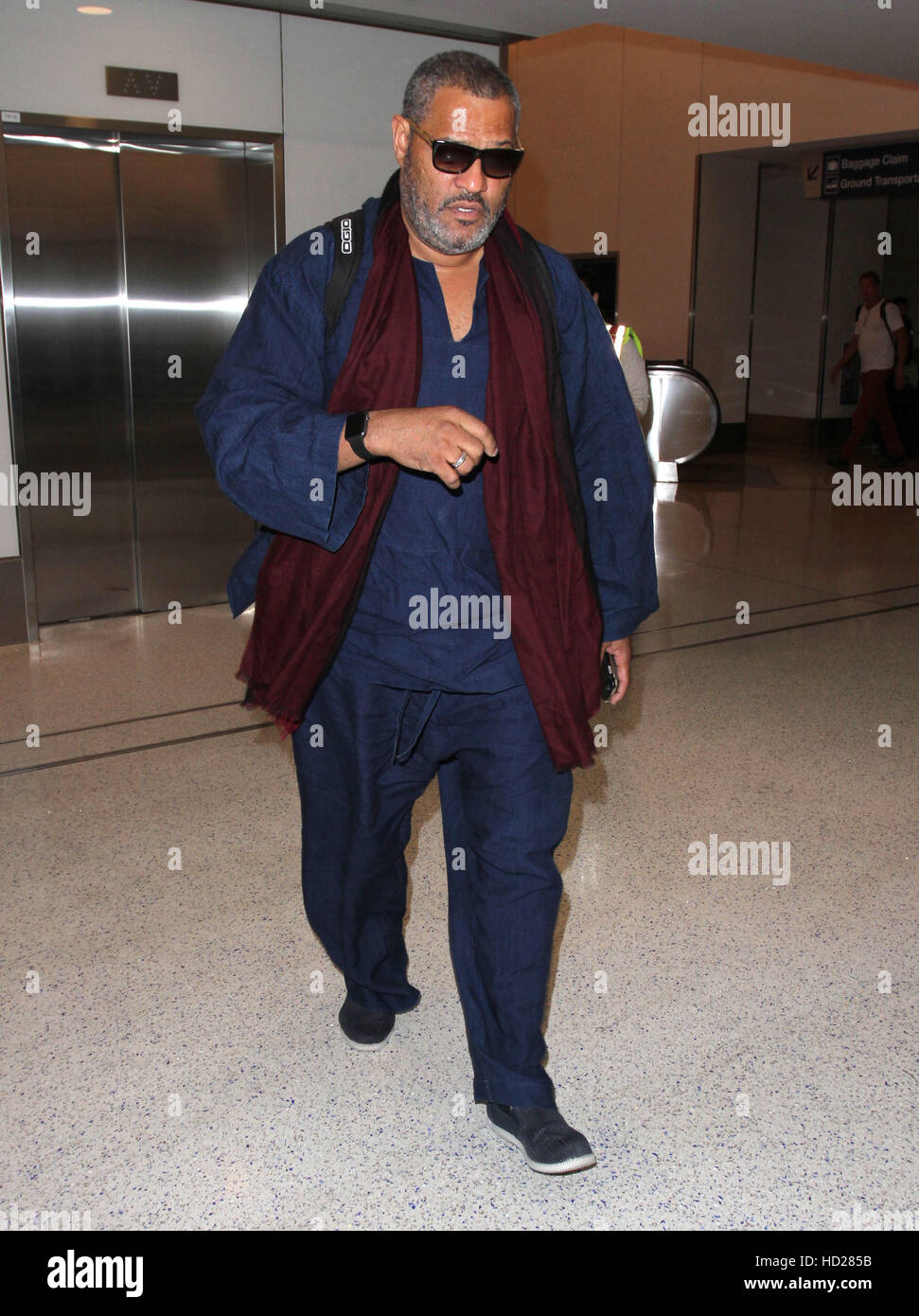 Laurence Fishburne arrives at Los Angeles International (LAX) Airport ...