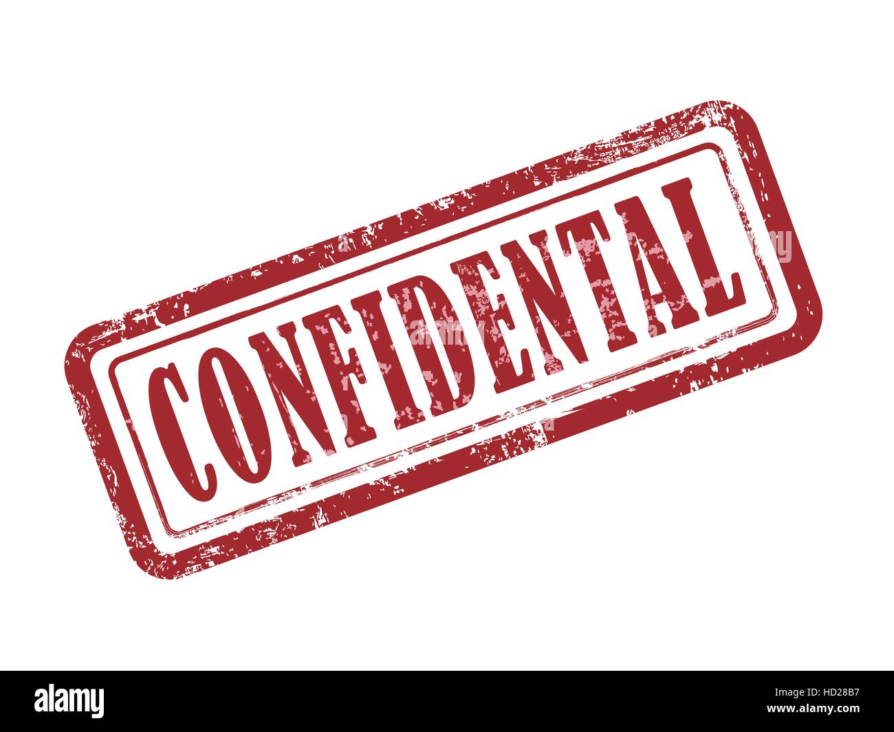 stamp confidential in red over white background Stock Vector Image ...