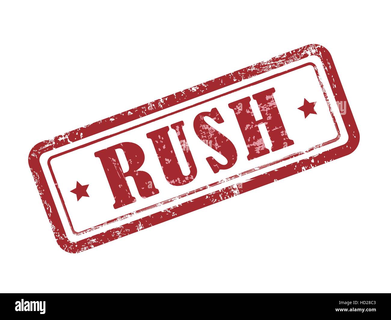 stamp rush in red over white background Stock Vector Image & Art - Alamy