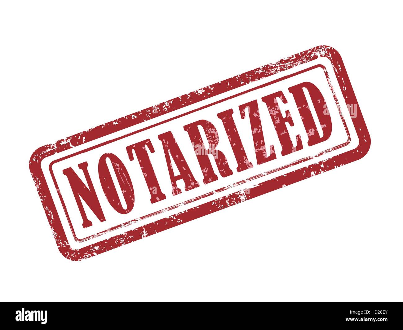 stamp notarized in red over white background Stock Vector Image & Art ...