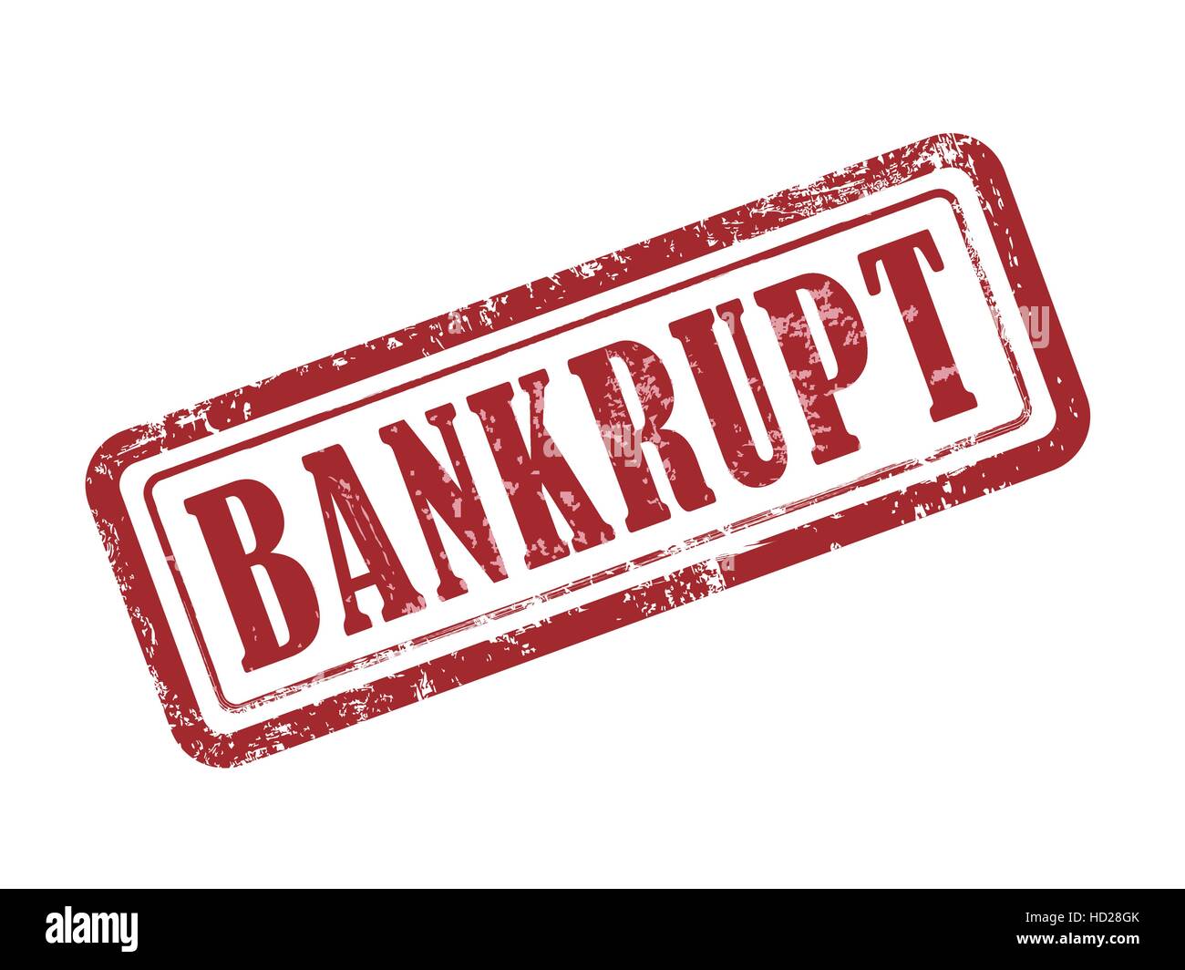 stamp bankrupt in red over white background Stock Vector Image & Art ...