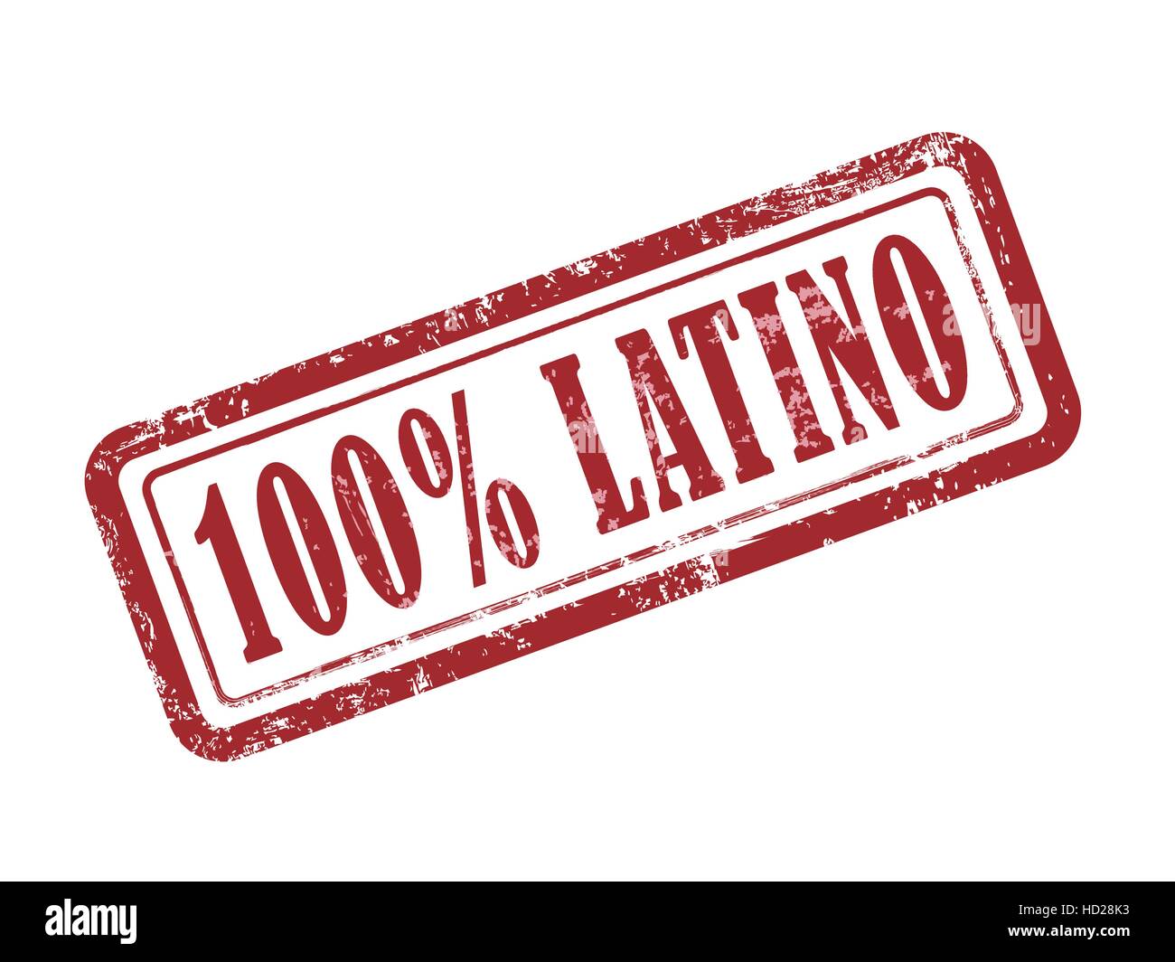 stamp 100 percent latino in red over white background Stock Vector ...