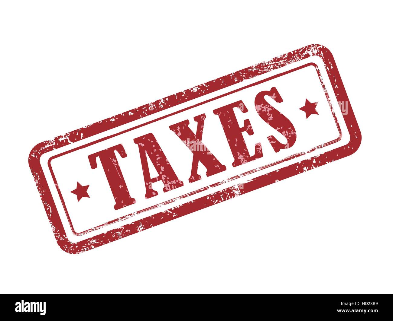 stamp taxes in red over white background Stock Vector Image & Art - Alamy