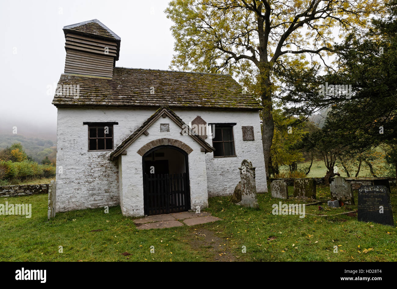 Church of St Mary the Virgin Capel-y-Ffin Stock Photo - Alamy