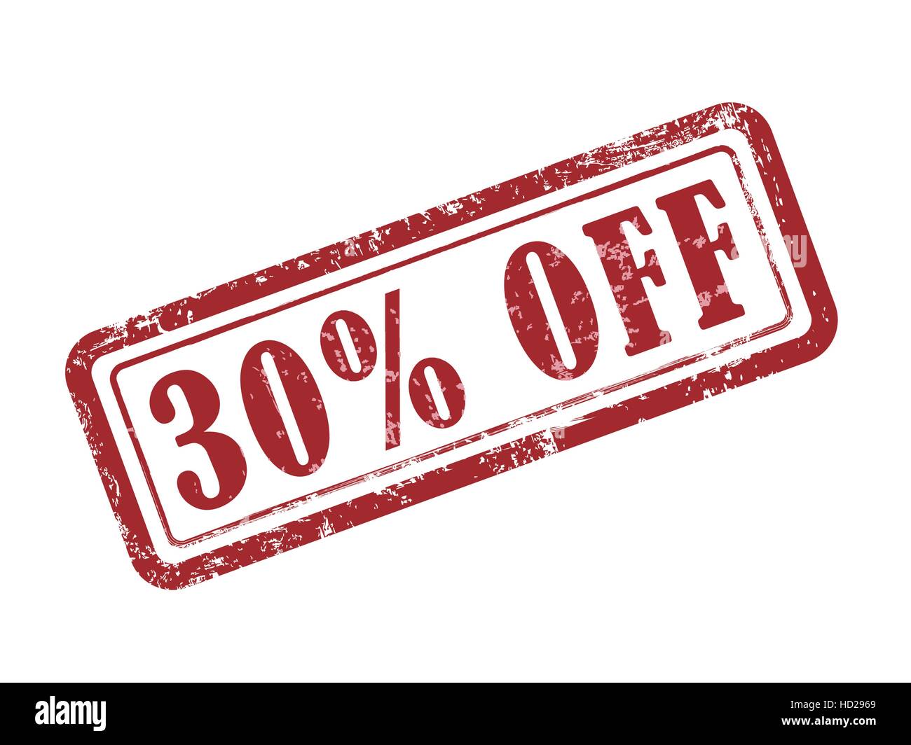 stamp 30 percent off in red over white background Stock Vector Image ...