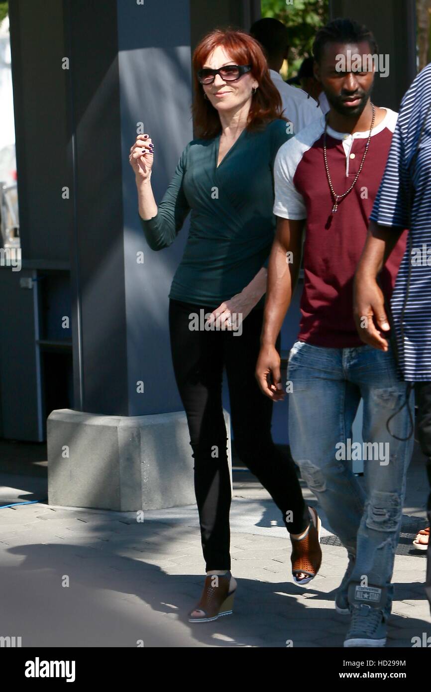 Derek Hough and Marilu Henner seen at Universal Studios where they were ...