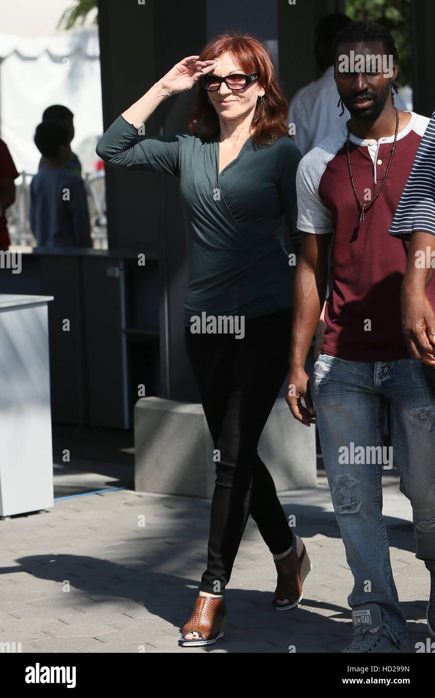 Derek Hough and Marilu Henner seen at Universal Studios where they were ...