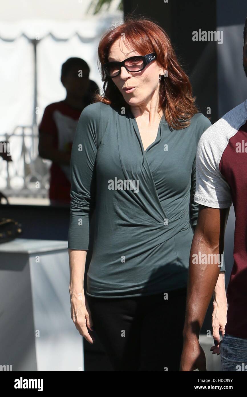 Derek Hough and Marilu Henner seen at Universal Studios where they were ...