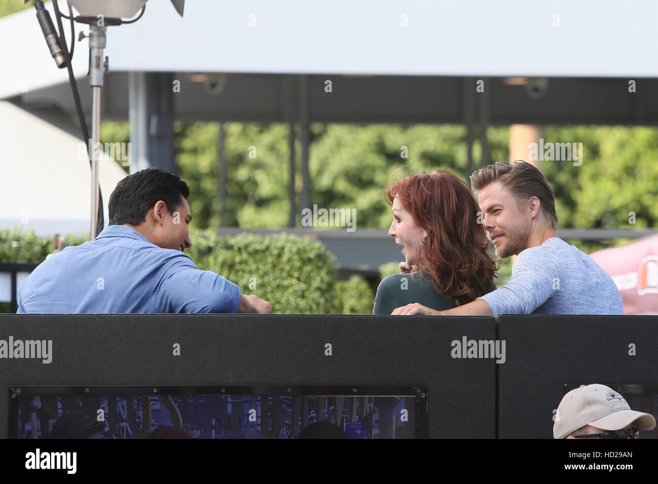Derek Hough and Marilu Henner seen at Universal Studios where they were ...