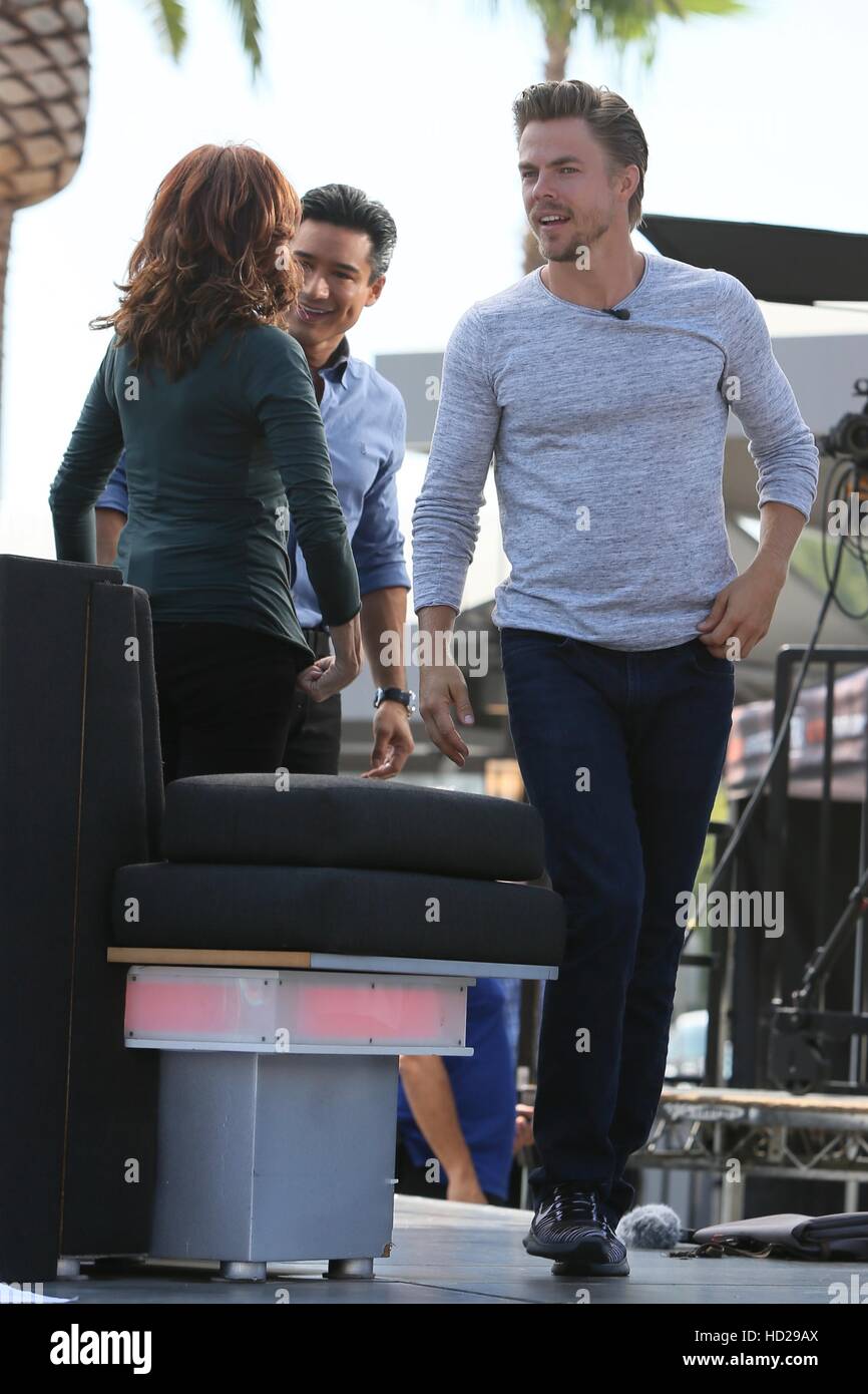 Derek Hough and Marilu Henner seen at Universal Studios where they were ...