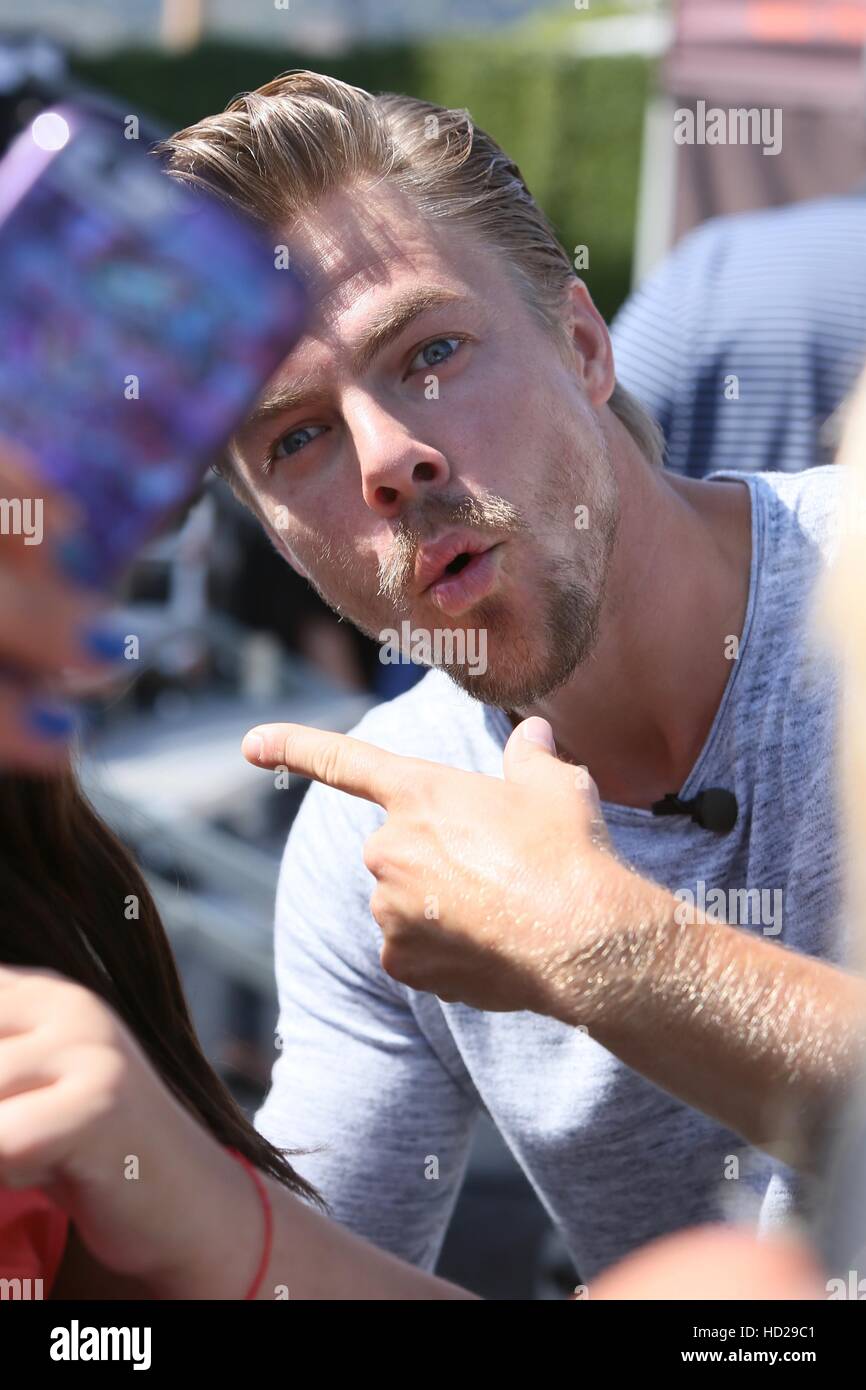 Derek Hough and Marilu Henner seen at Universal Studios where they were ...