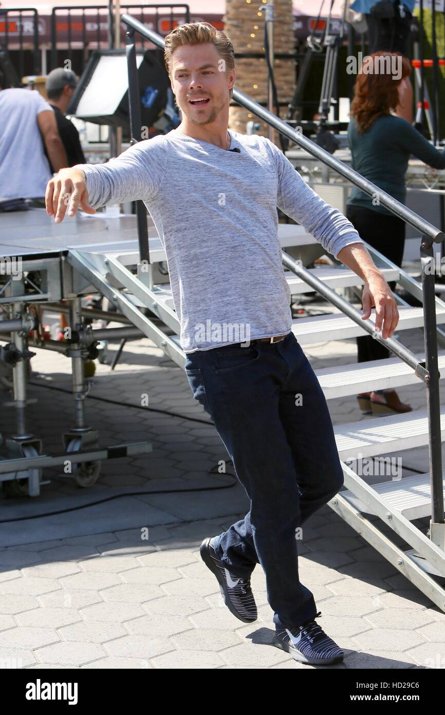 Derek Hough and Marilu Henner seen at Universal Studios where they were ...