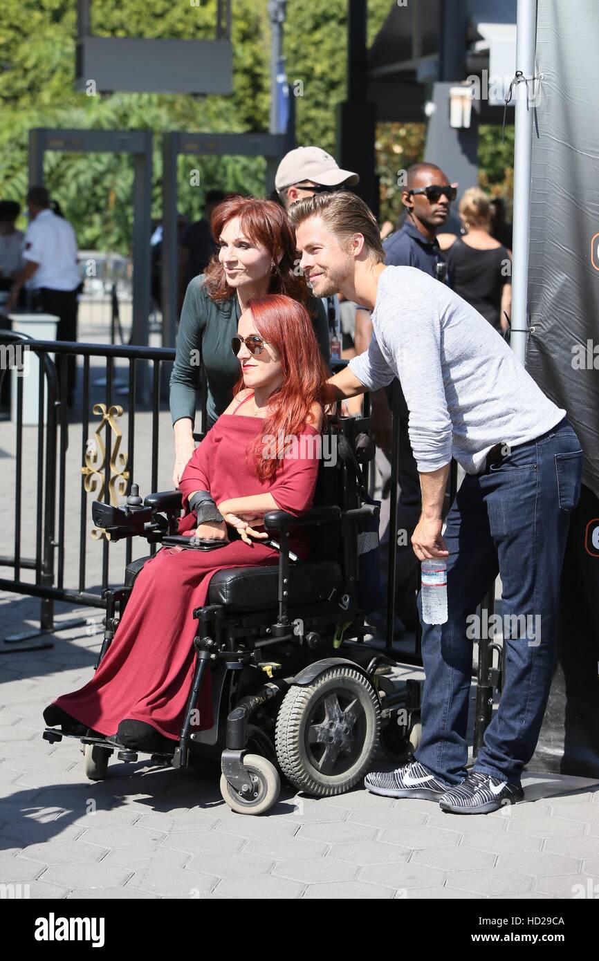 Derek Hough and Marilu Henner seen at Universal Studios where they were ...