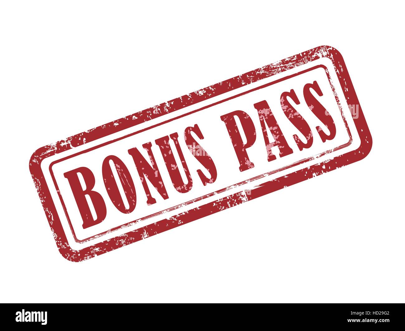 stamp bonus pass in red over white background Stock Vector Image & Art ...