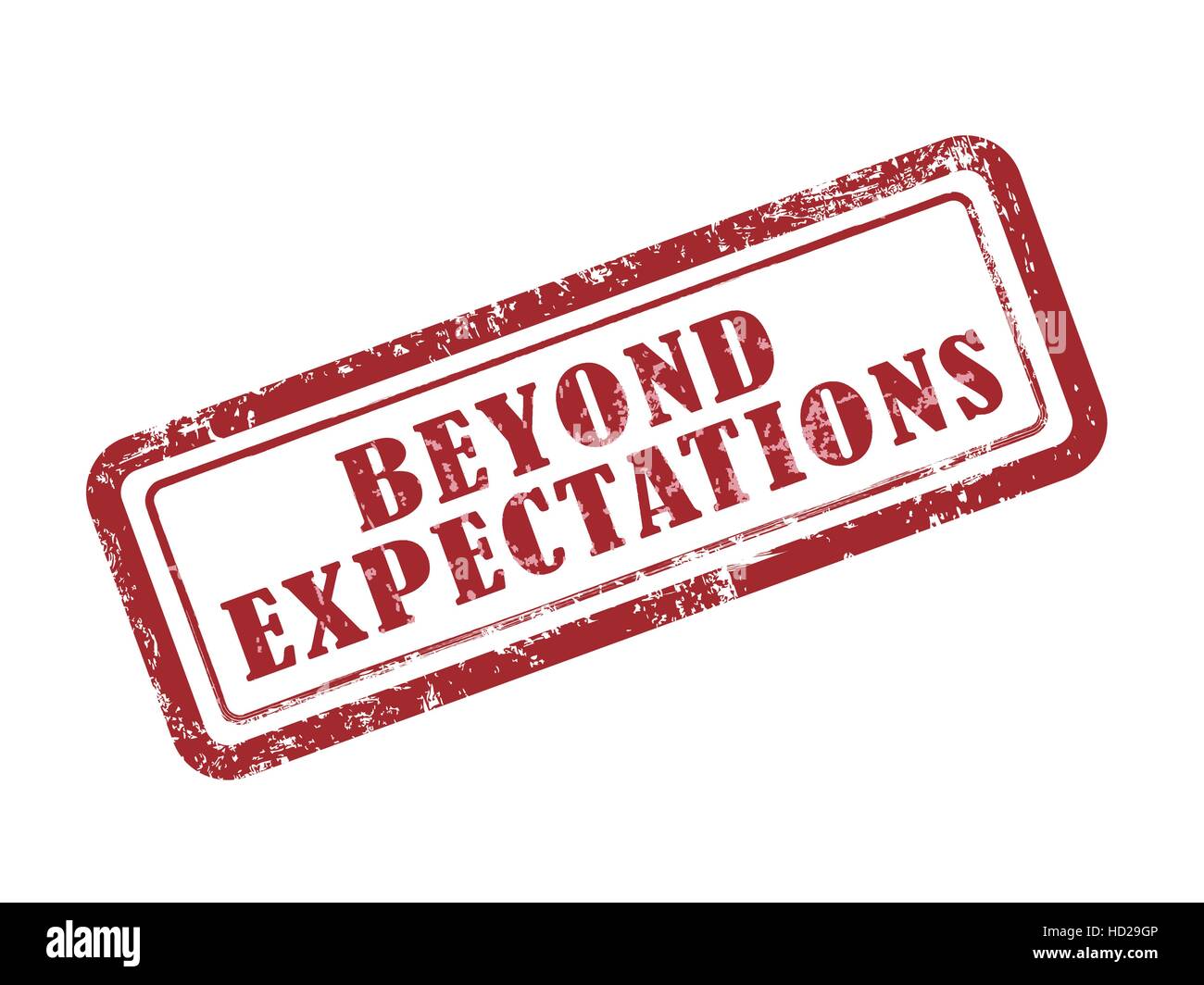 stamp beyond expectations in red over white background Stock Vector ...