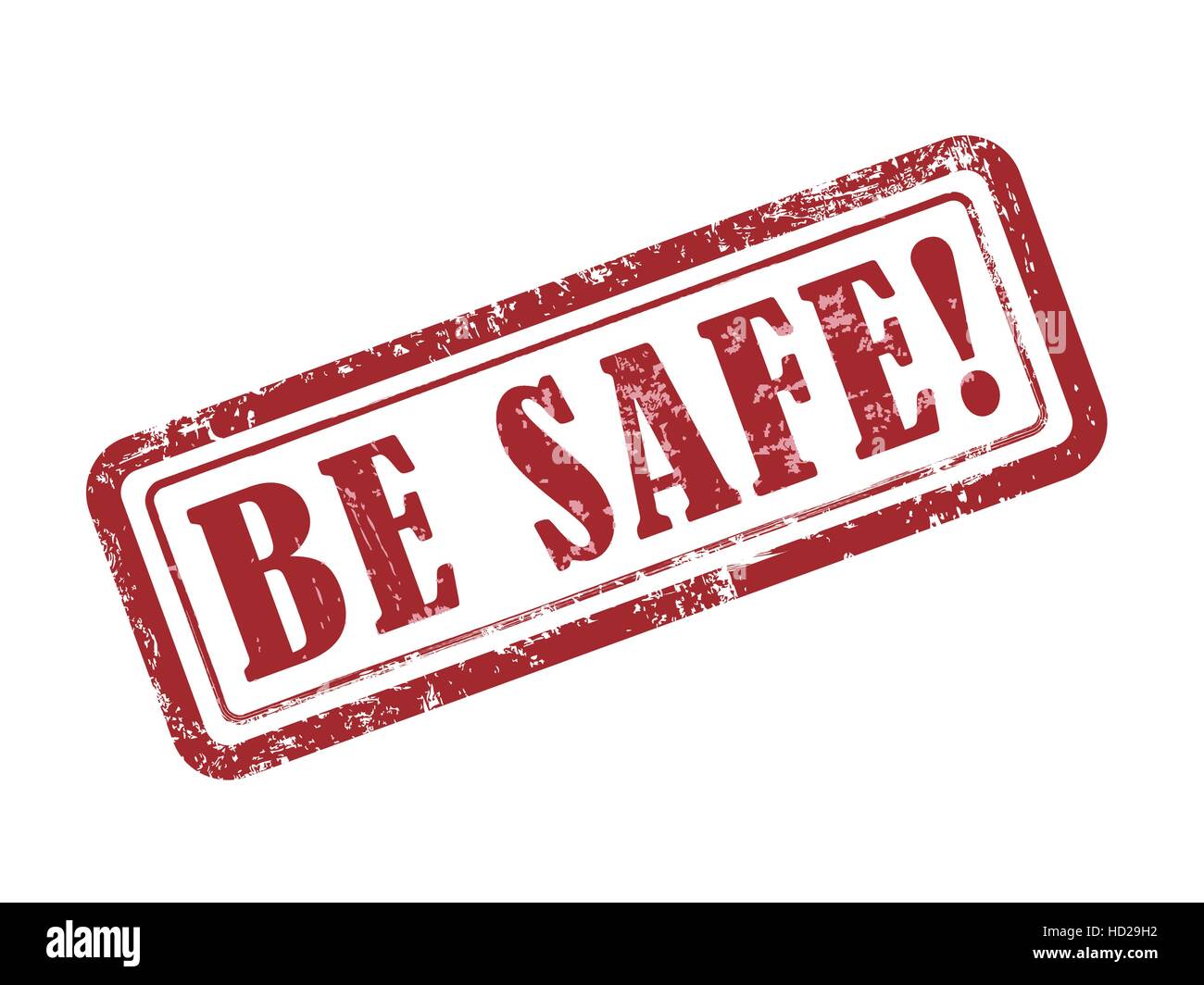 stamp be safe in red over white background Stock Vector Image & Art - Alamy