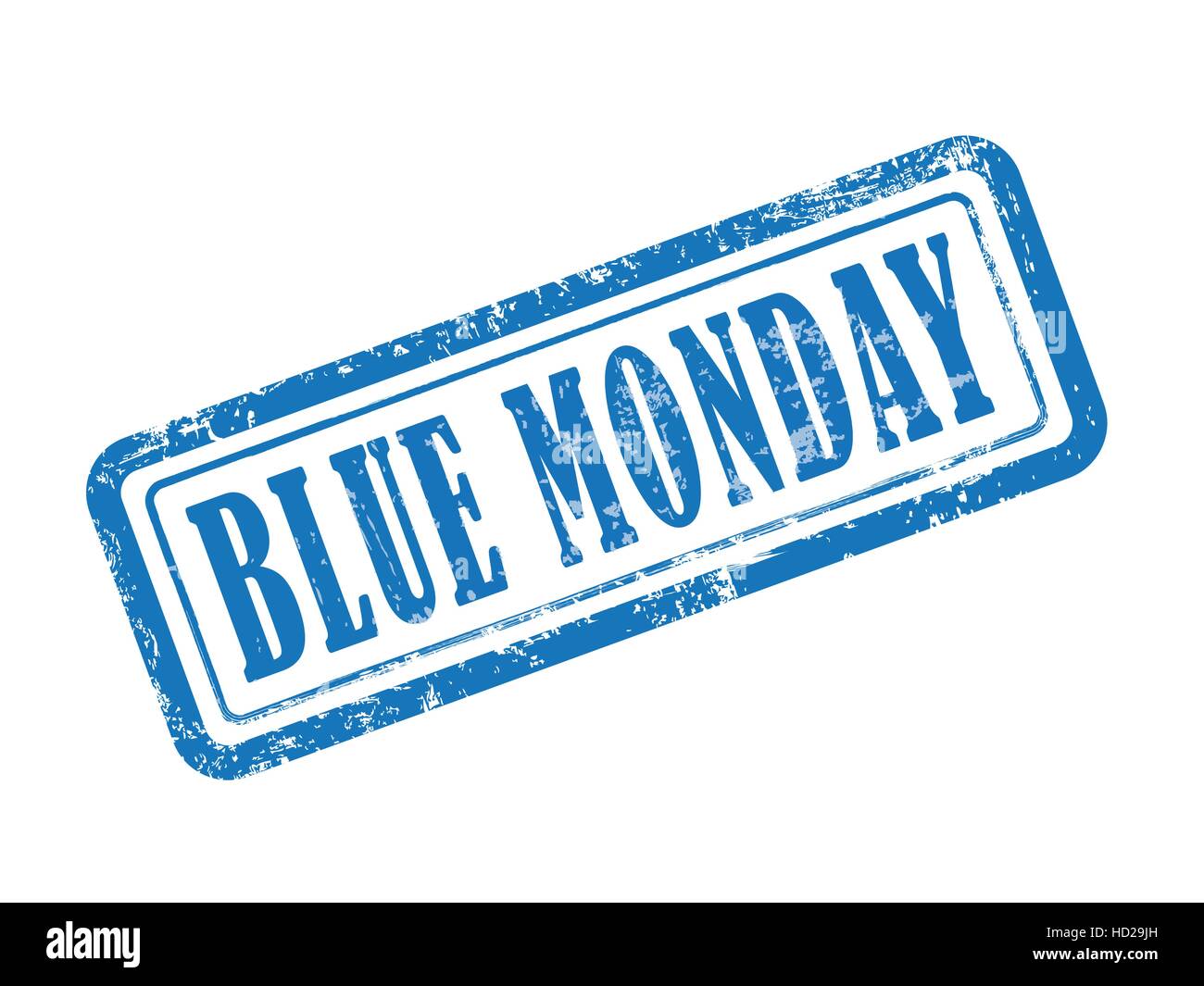 stamp blue monday in blue over white background Stock Vector Image ...